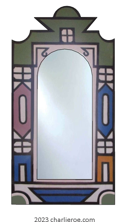 New African style wall painted mirror frames with Ndebele & Abstract ...