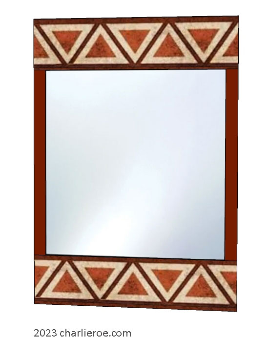 New African style wall painted mirror frames with Ndebele & Abstract ...