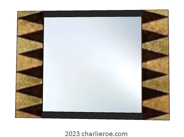 New African style wall painted mirror frames with Ndebele & Abstract ...