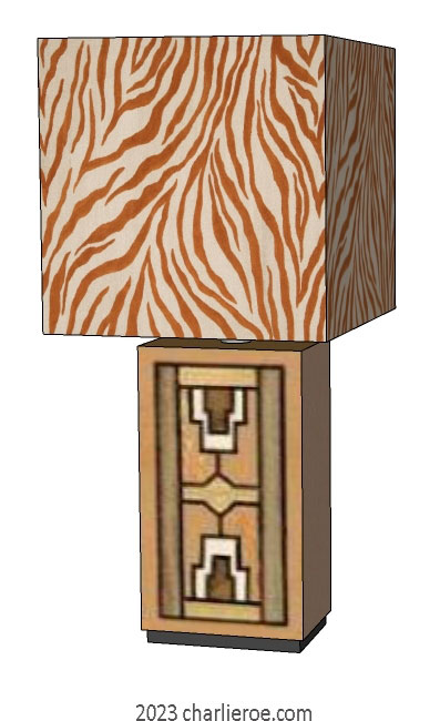 New African Ndebele style stepped painted table lamps Lights