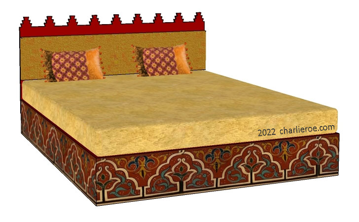 new Islamic Muslim Arab Moroccan style decorative painted & wood beds ...