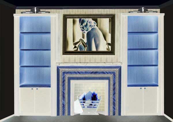 new Art Deco built-in bookcases furniture