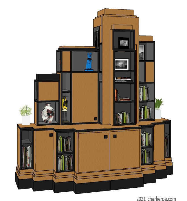 new Art Deco Bookcases, bookshelves, libraries & storage cupboards ...