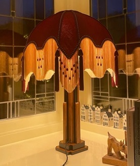 New Art deco stepped Skyscraper style stepped table lamp base stand in ...