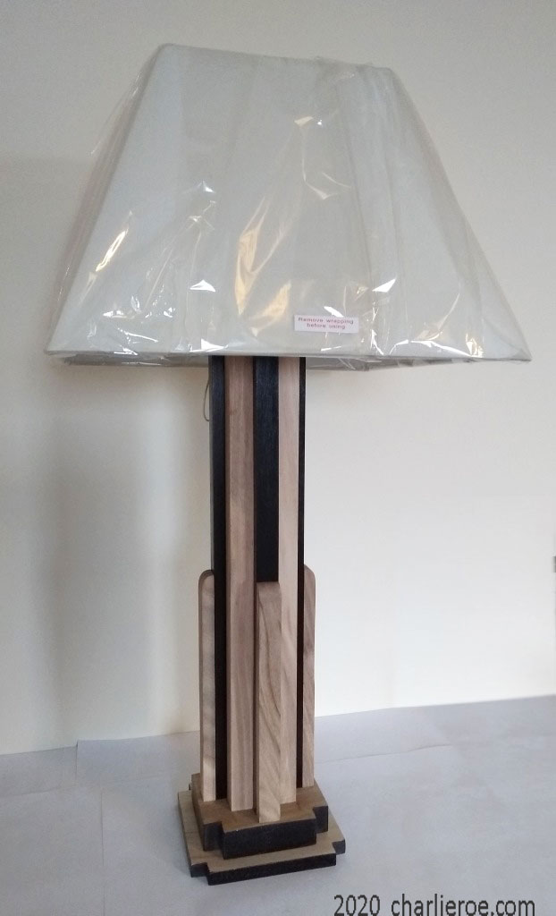 New Art deco stepped Skyscraper style stepped table lamp base stand in ...