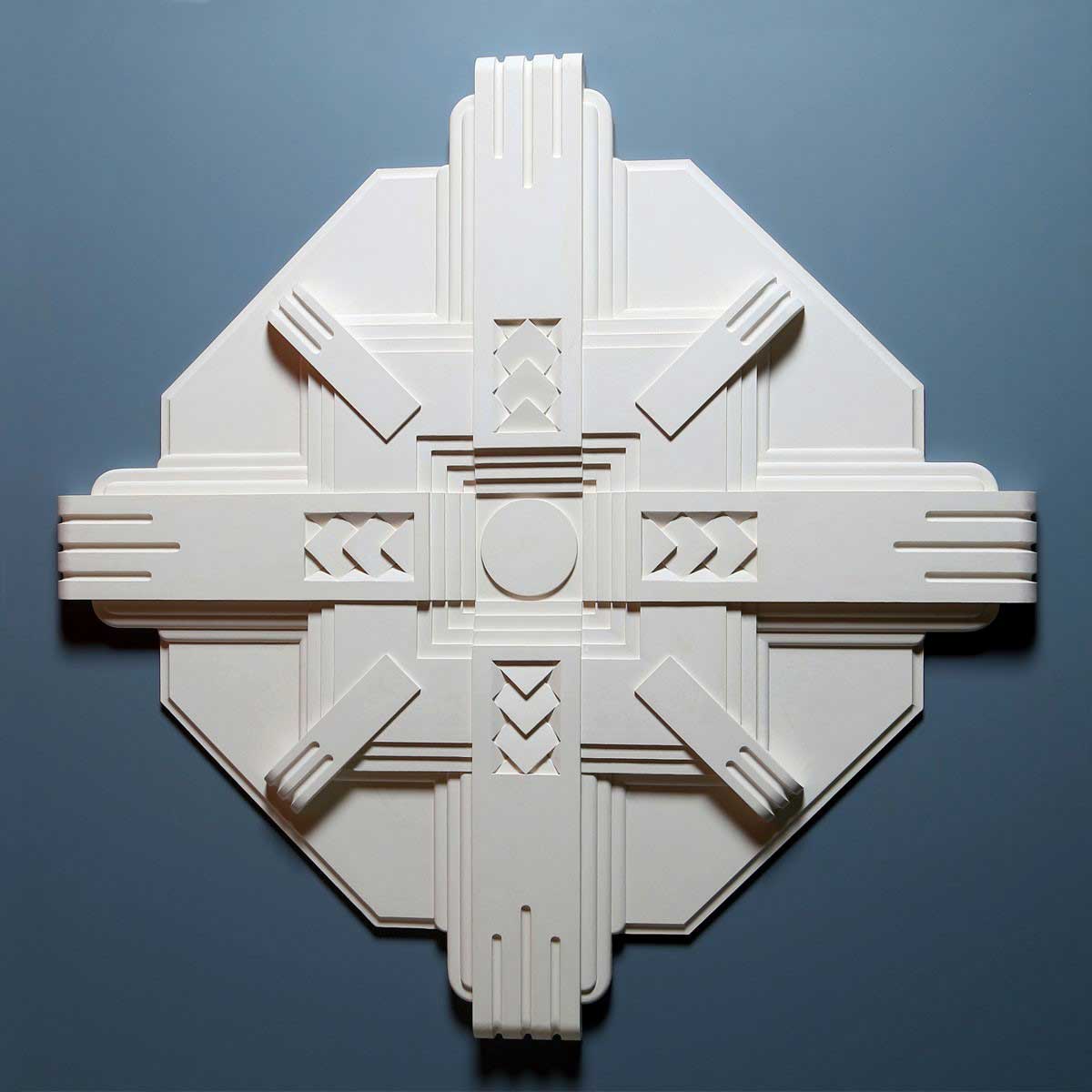 new Art Deco fibrous plaster ceiling roses & medallions mouldings