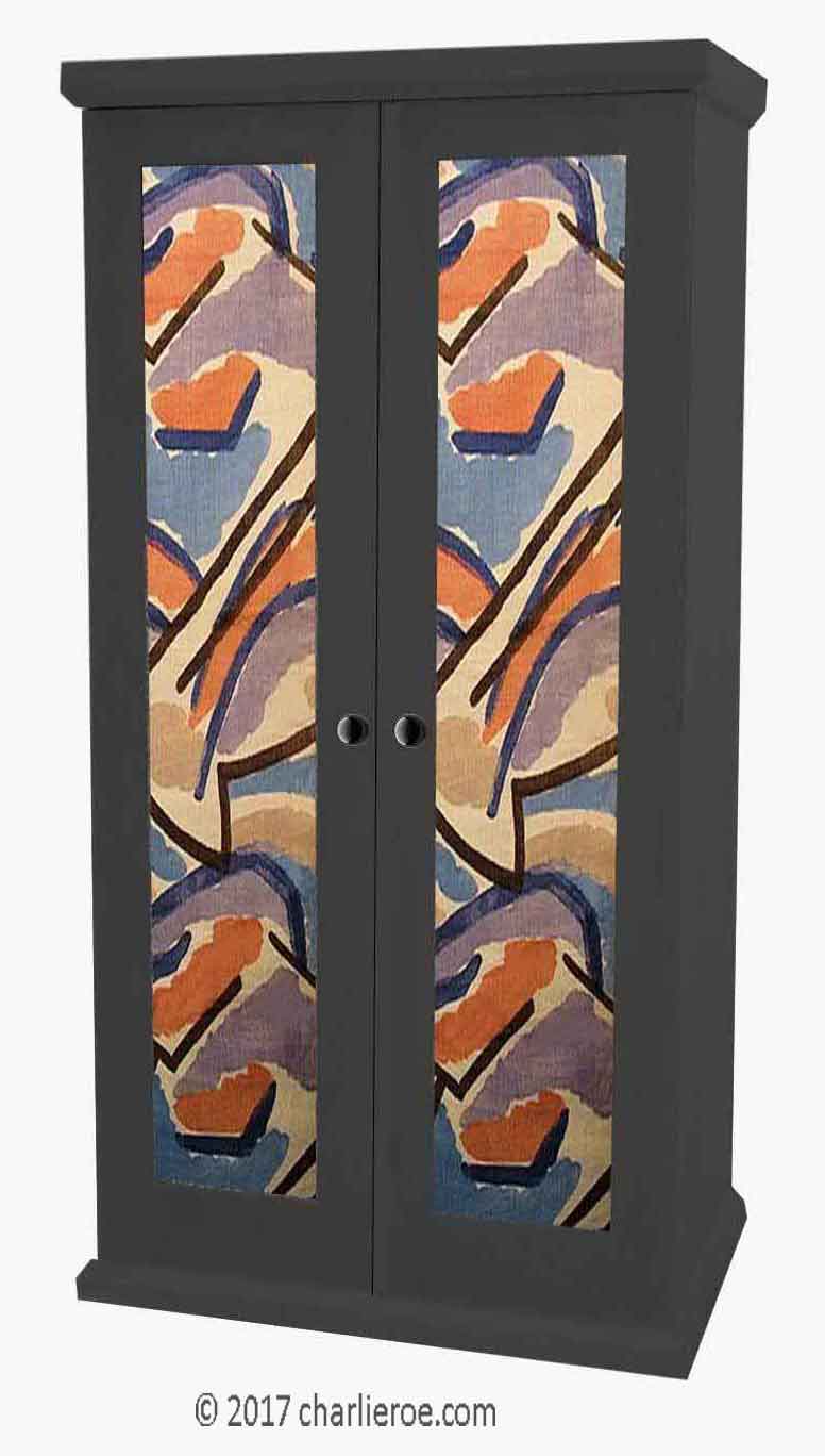 New Omega Workshops Bloomsbury Group painted bedroom wardrobes ...