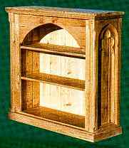 New Reformed Gothic Revival Medieval style wood & painted bookcases ...