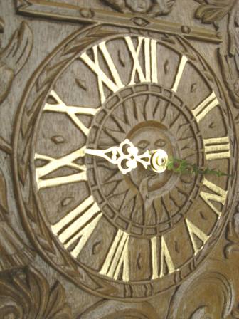 C18th German painted & carved wall clock folk Art clocks